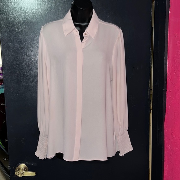 Express | Tops | Romantic Soft Girl Blush Pink Express Blouse Size ...